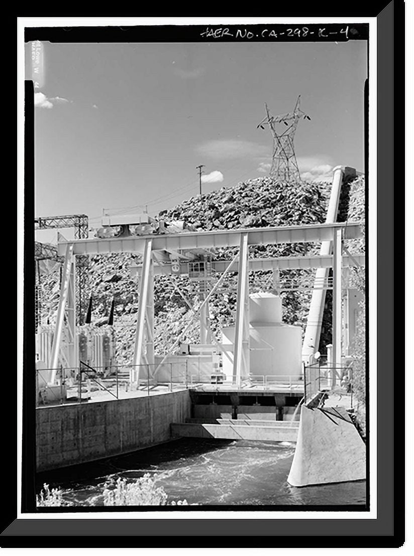 Historic Framed Print, Los Angeles Aqueduct, Control Gorge Power Plant ...