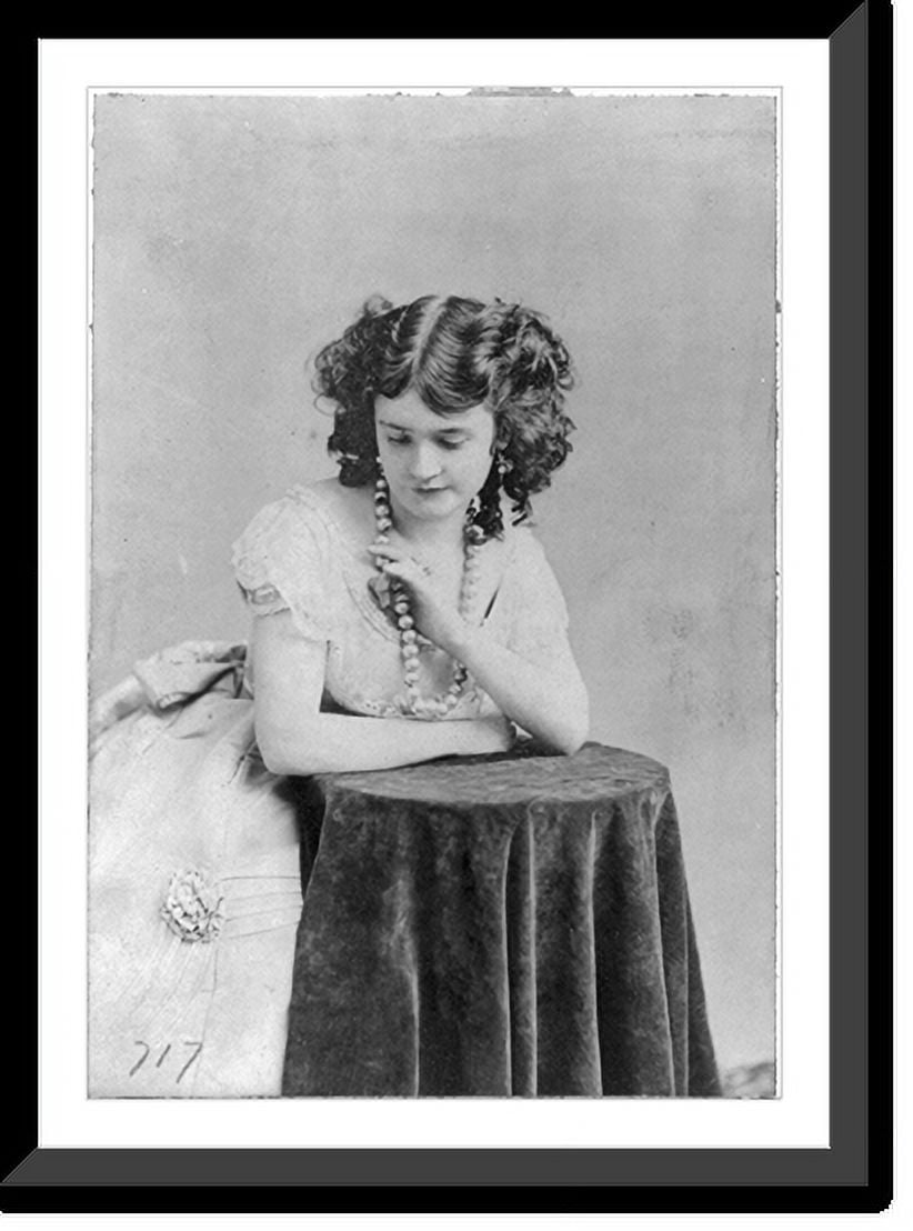 Historic Framed Print, [Lotta Crabtree, half-length portrait, facing ...