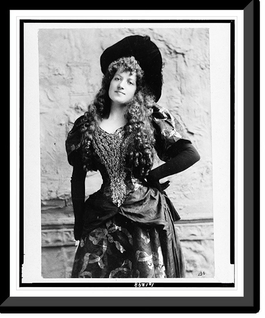 Historic Framed Print, [Lottie Collins, three-quarter length portrait ...