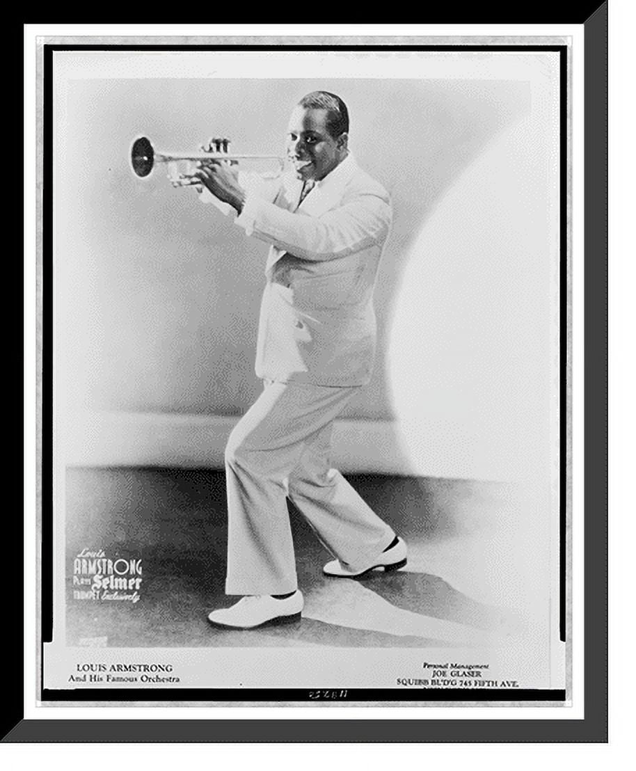 Historic Framed Print, [Louis Armstrong, full-length portrait, facing ...