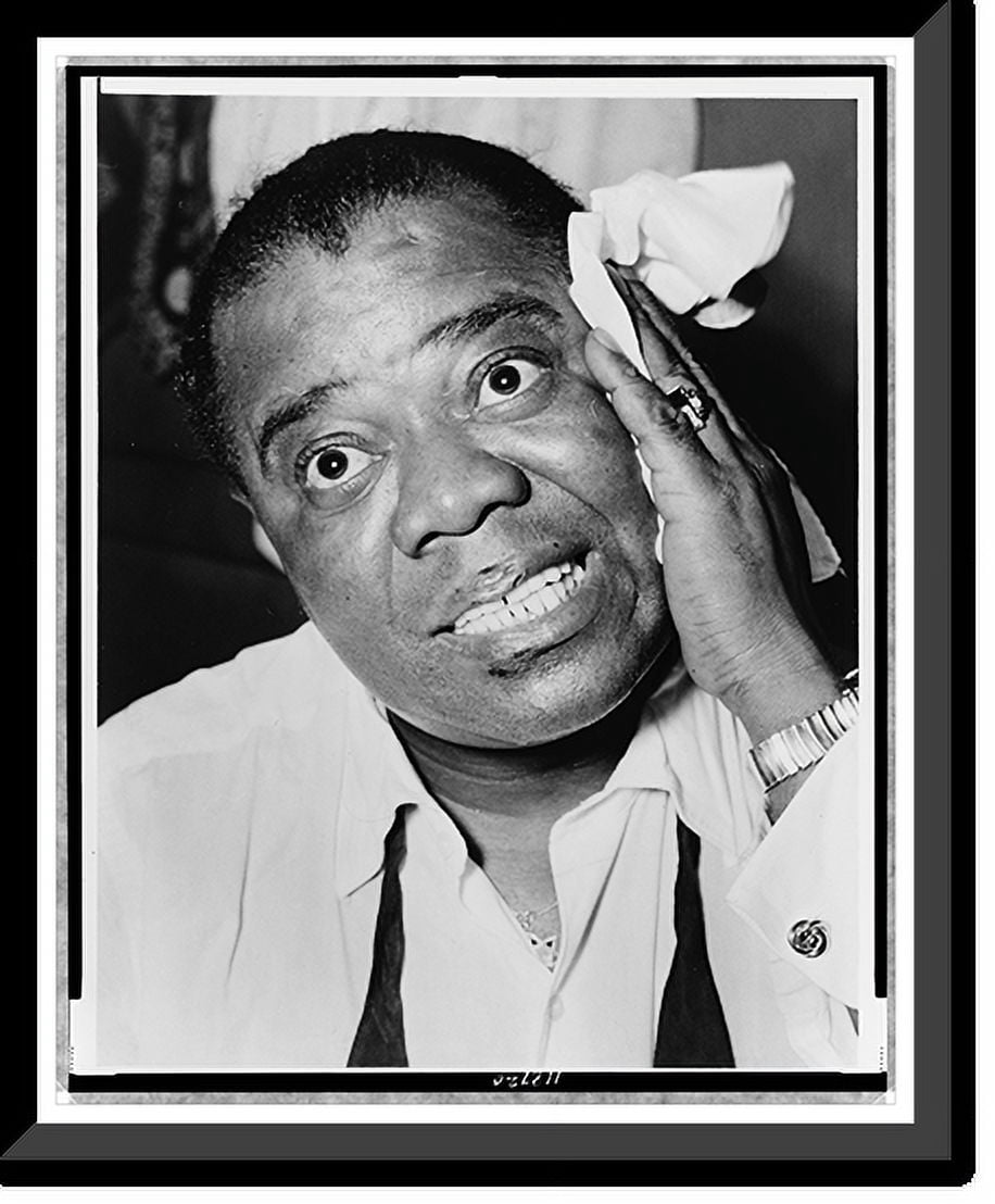 Historic Framed Print, [Louis Armstrong, head-and-shoulders portrait ...