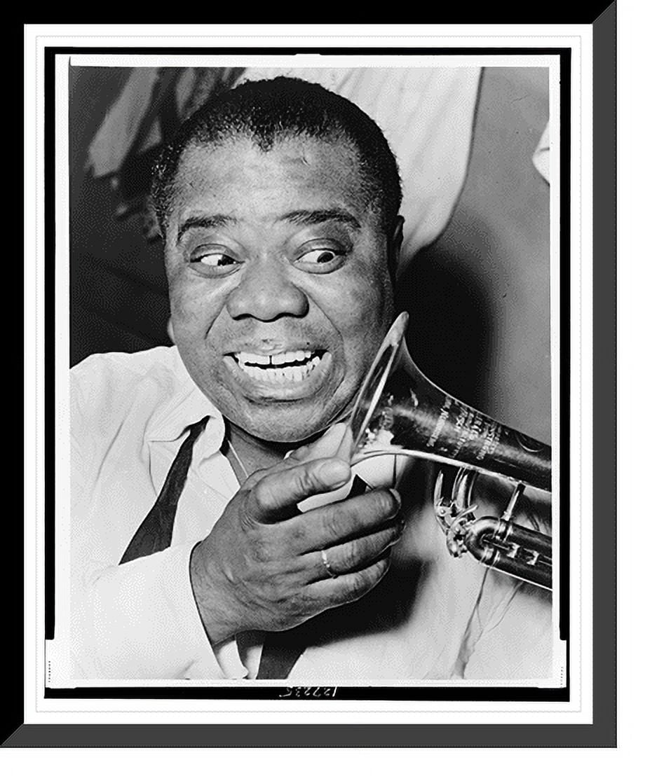 Historic Framed Print, [Louis Armstrong, head-and-shoulders portrait ...