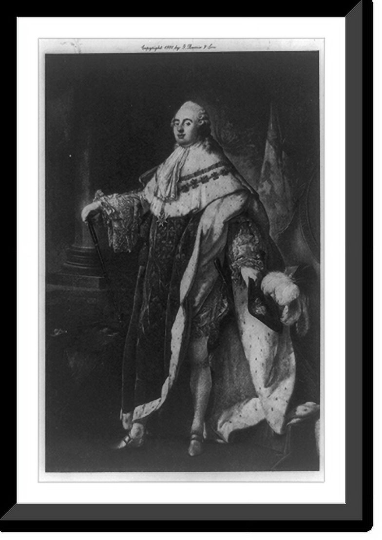 Historic Framed Print, [Louis XVI, King of France, full-length portrait ...