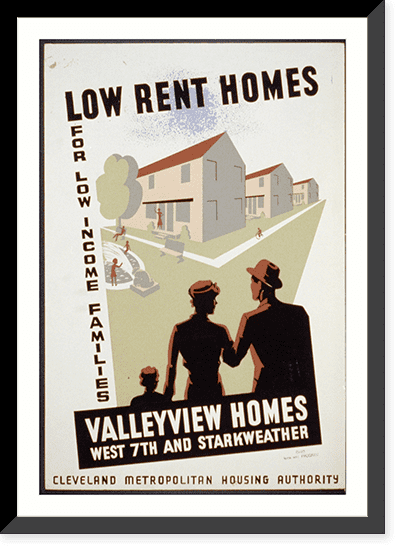 Historic Framed Print, Low rent homes for low income families ...