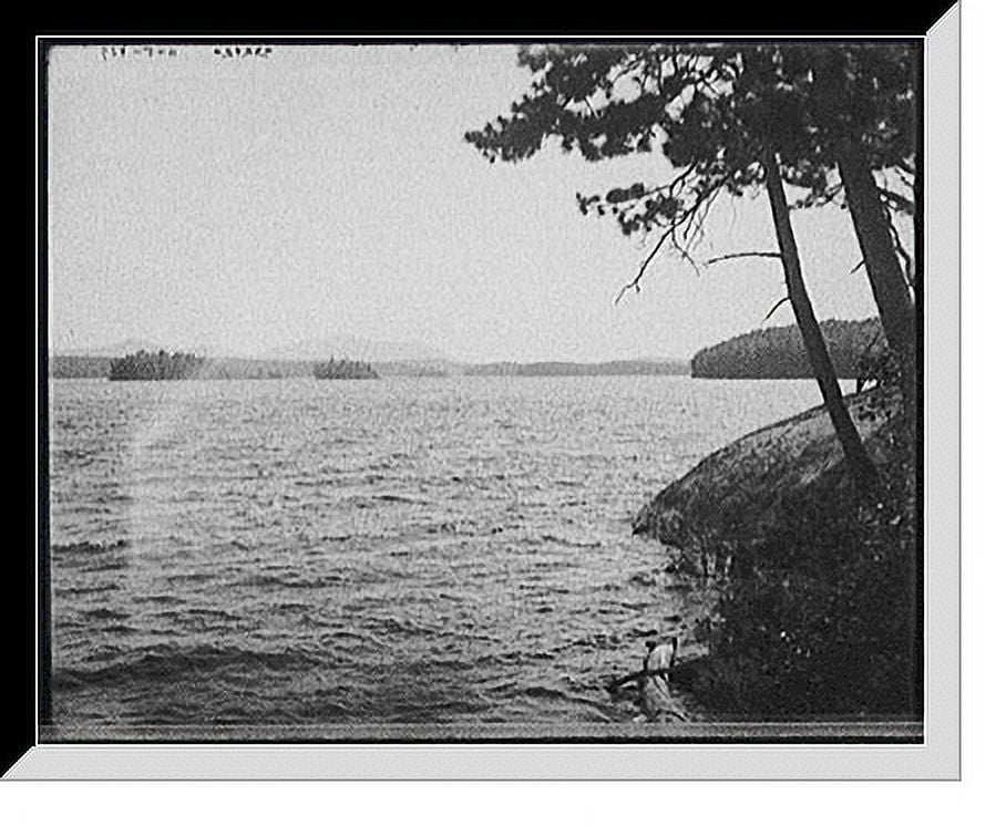 Historic Framed Print, [Lower Saranac Lake from Holcomb's Point ...