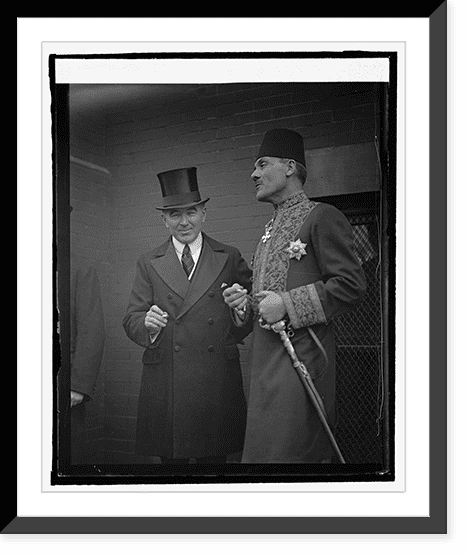 Historic Framed Print, M. Timothy Smiddy & S. Yousry at service to late ...