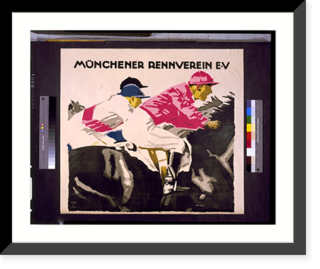 Historic Framed Print, Münchener Rennverein E.V..Ludwig Hohlwein., 17-7 ...