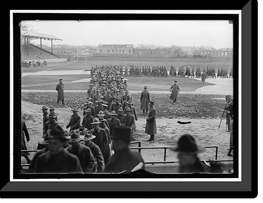 Historic Framed Print, MARINE CORPS, U.S.N. MACHINE GUN UNIT ...