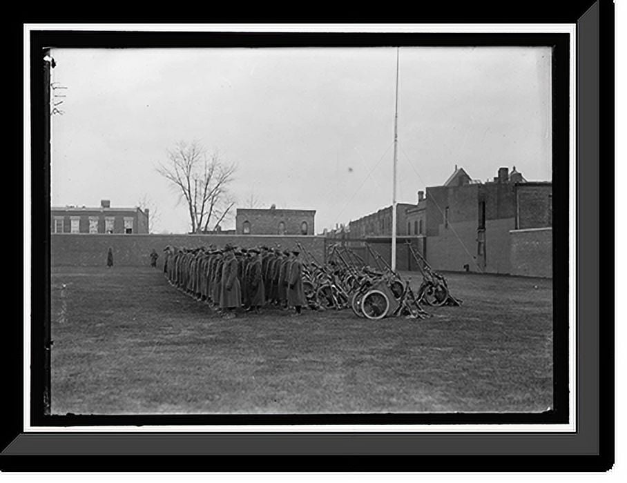 Historic Framed Print, MARINE CORPS, U.S.N. MACHINE GUN UNIT ...