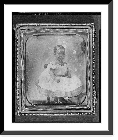 Historic Framed Print, [Mabel Hubbard as a girl, full-length portrait ...