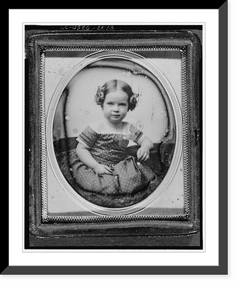 Historic Framed Print, [Mabel Hubbard, half-length portrait of a girl ...