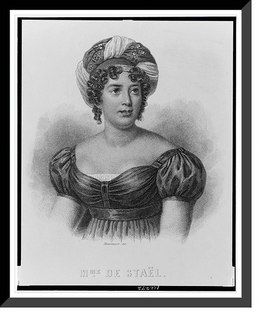 Historic Framed Print, [Madame de Staël, head-and-shoulders portrait, facing slightly right ...