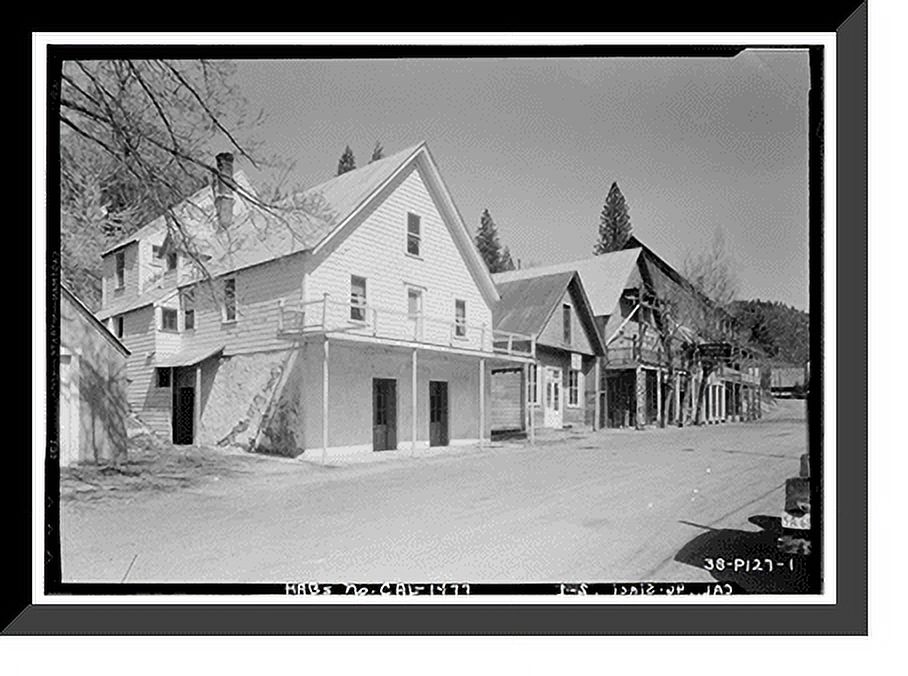 Historic Framed Print, Main Street (Commercial Buildings), Sierra City ...