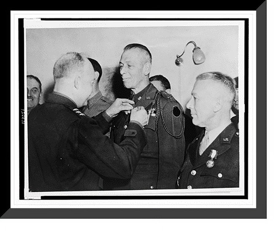 Historic Framed Print, [Maj. Gen. Charles Ryder receives military medal ...