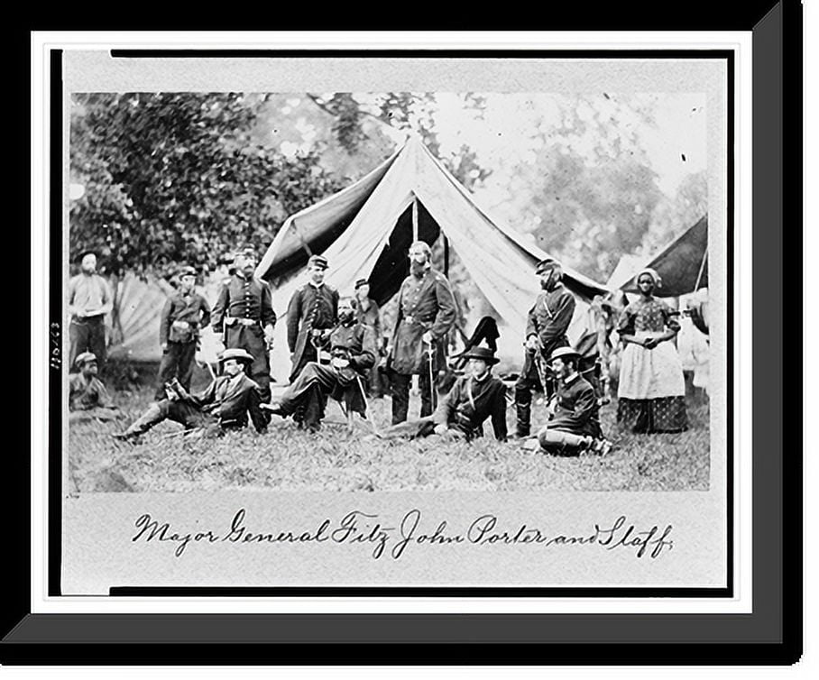 Historic Framed Print, Major General Fitz John Porter and staff, 17-7/8 ...