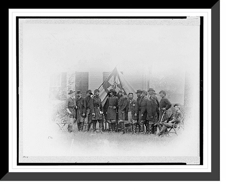 Historic Framed Print, Major General G.K. Warren & staff, 17-7/8" x 21 ...