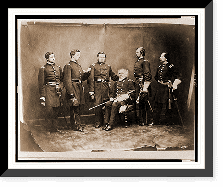 Historic Framed Print, Major General Silas Casey & staff, 17-7/8" x 21 ...