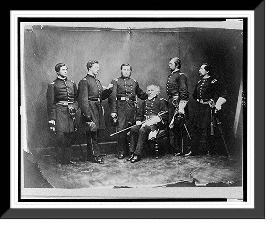 Historic Framed Print, Major General Silas Casey & staff, 17-7/8" x 21 ...