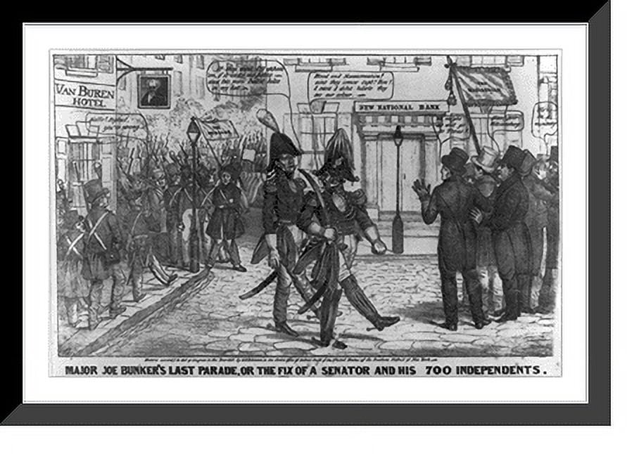 Historic Framed Print, Major Joe Bunker's last parade, or the fix of a ...