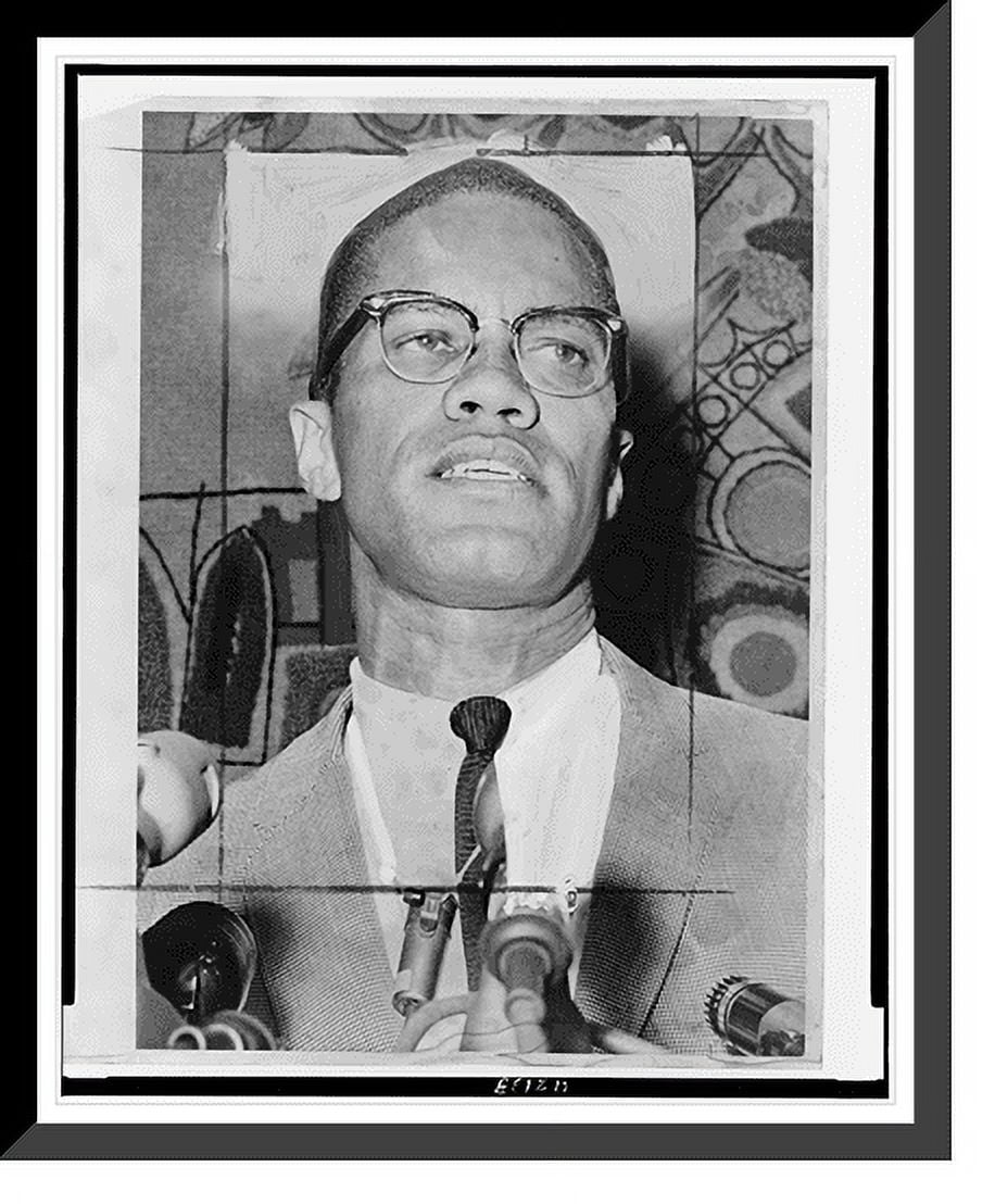 Historic Framed Print, [Malcolm X, head-and-shoulders portrait, facing ...