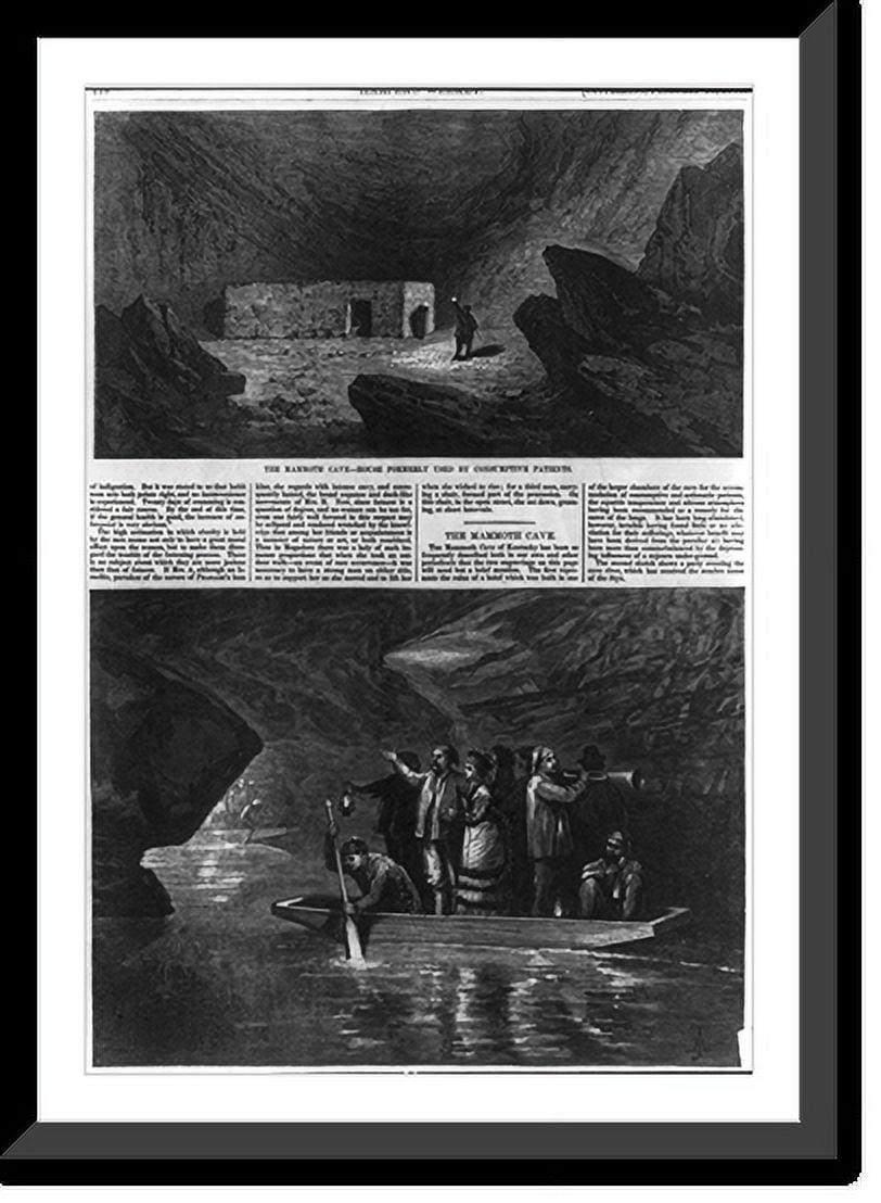 Historic Framed Print, The Mammoth Cave - house formerly used by ...
