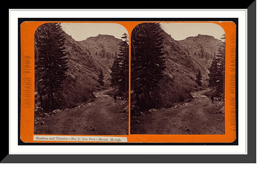 Historic Framed Print, Manitou and Vicinity. Ute Pass above the Falls ...