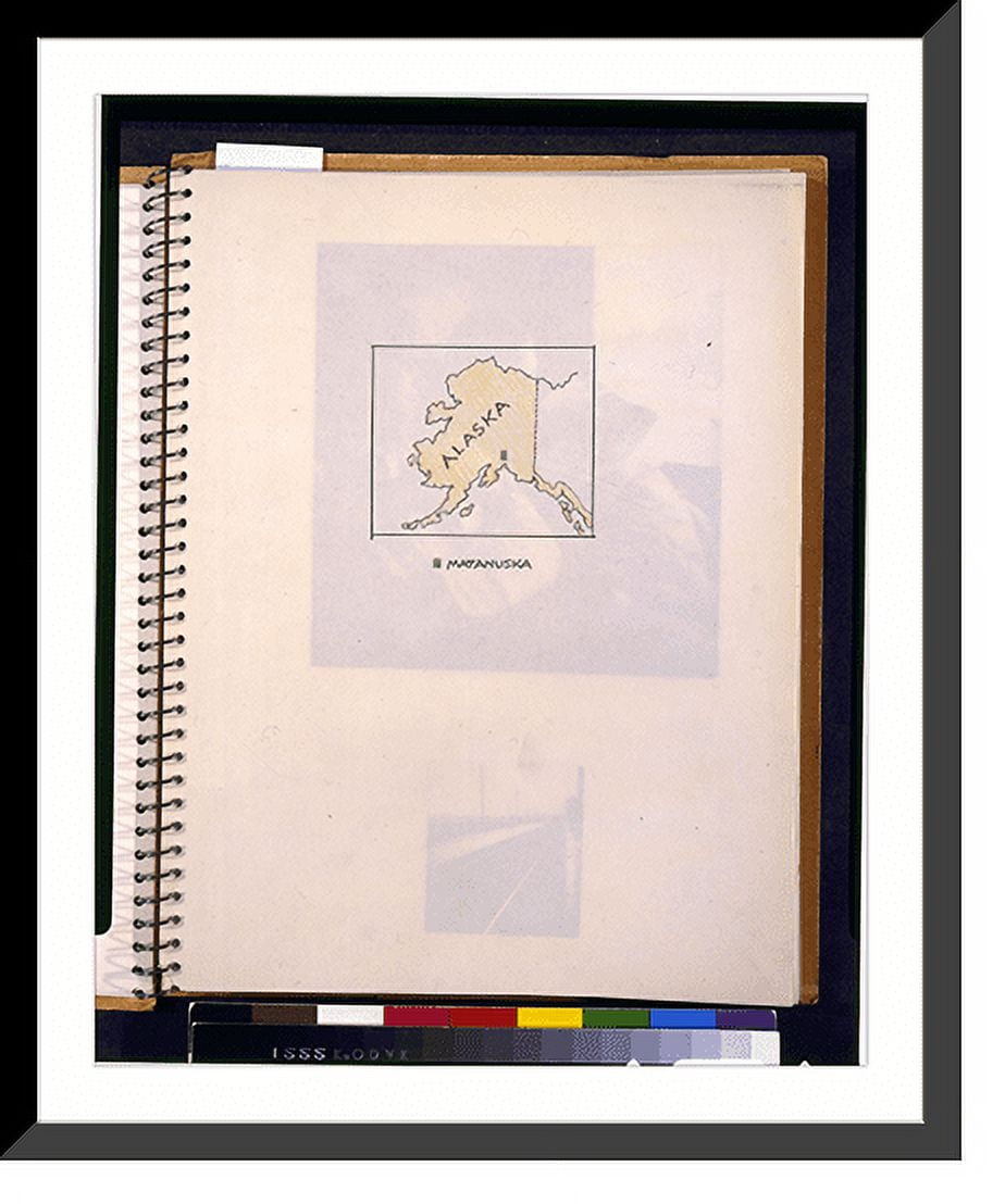 Historic Framed Print, [Map of Alaska indicating Matanuska area], 17-7/ ...