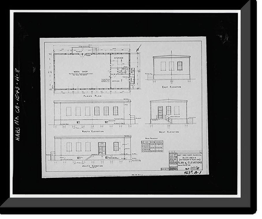 Historic Framed Print, Mare Island Naval Shipyard, Battery Test Office ...