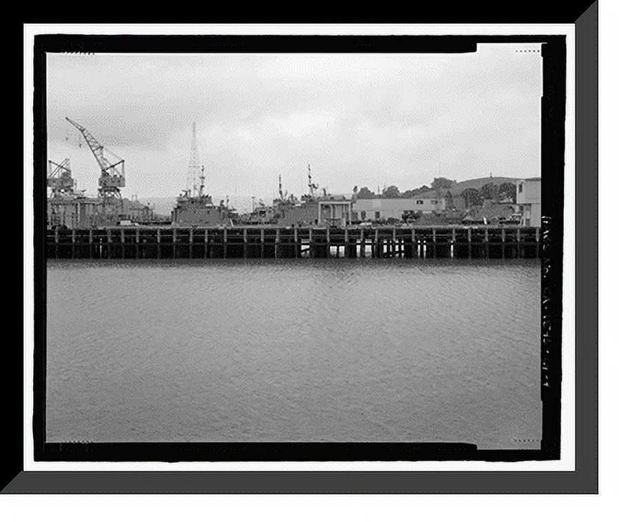 Historic Framed Print, Mare Island Naval Shipyard, Finger Piers 22 & 23 ...
