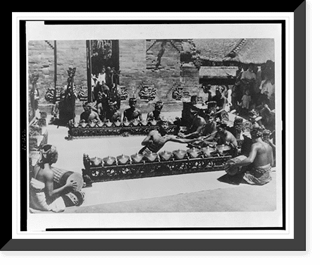 Historic Framed Print, [Mario, the Balinese dancer, playing the ...