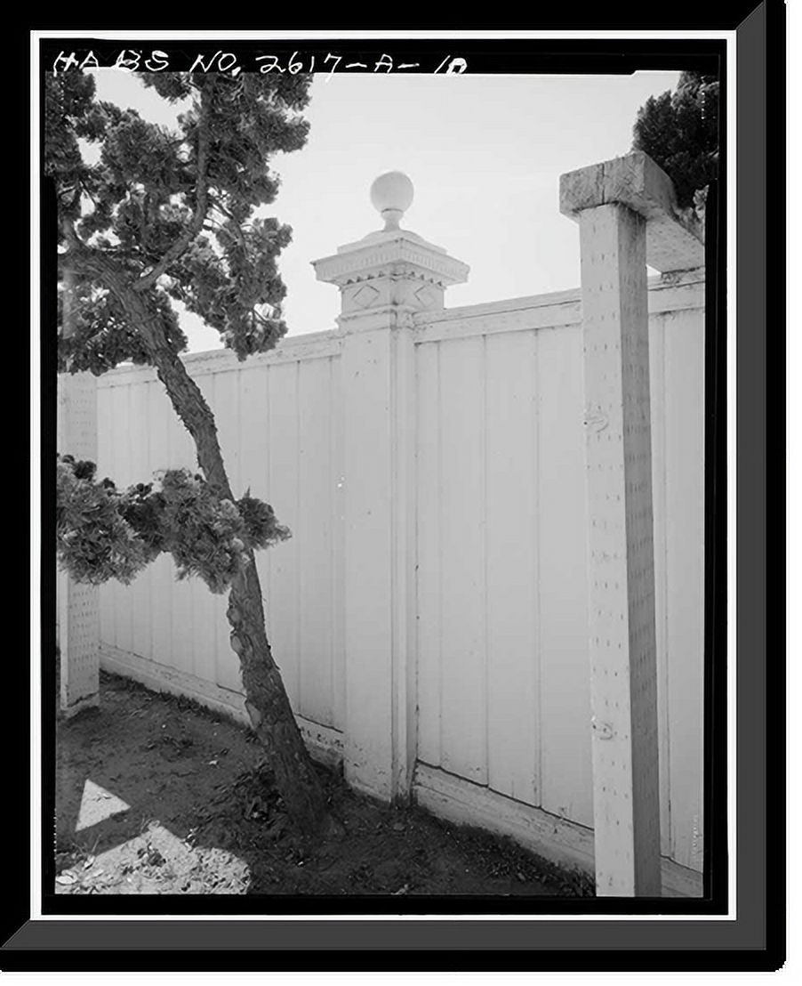 Historic Framed Print, Marion Davies Estate, Fence & Bulkhead, 415 ...