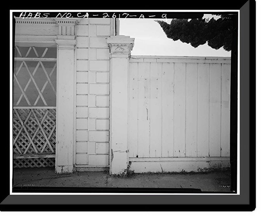 Historic Framed Print, Marion Davies Estate, Fence & Bulkhead, 415 ...