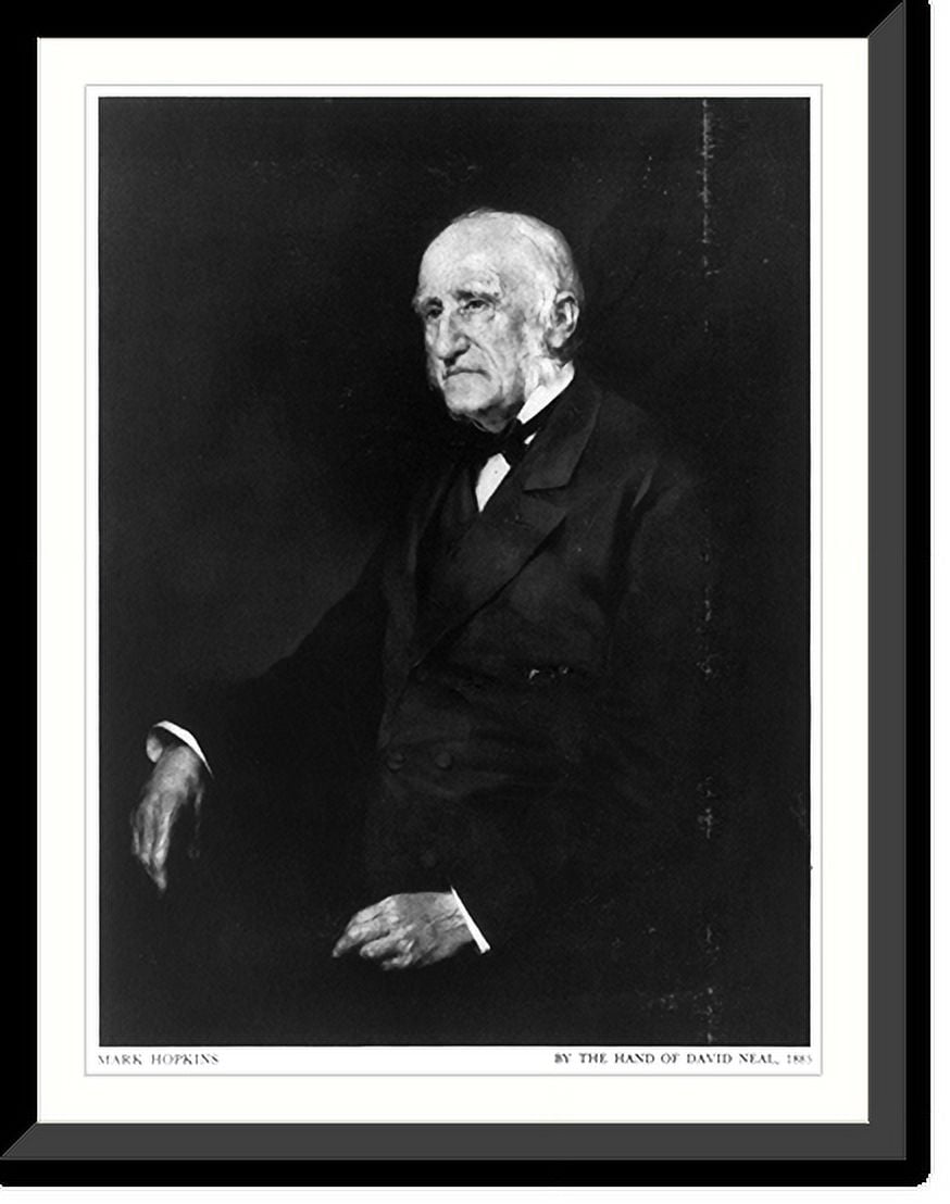 Historic Framed Print, [Mark Hopkins, half-length portrait, seated ...