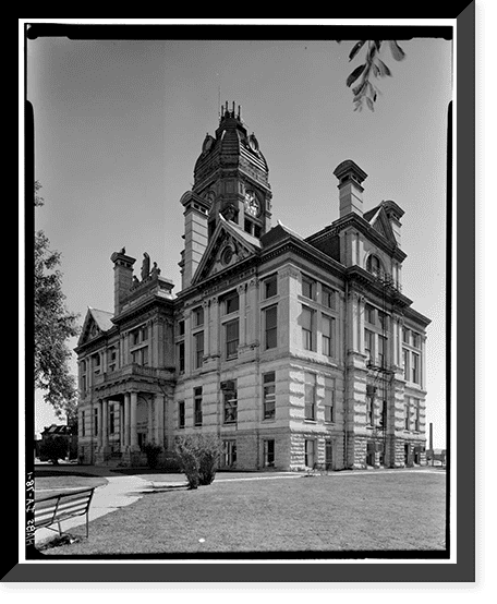 Historic Framed Print, Marshall County Courthouse, Square by Center ...