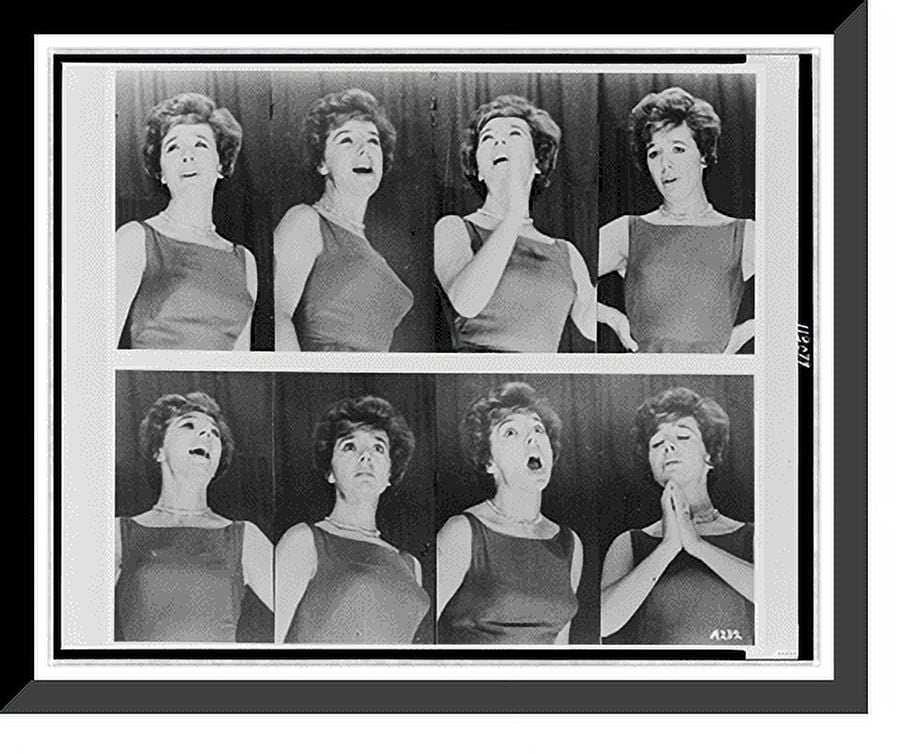 Historic Framed Print, [Martha Schlamme, eight half-length portraits ...