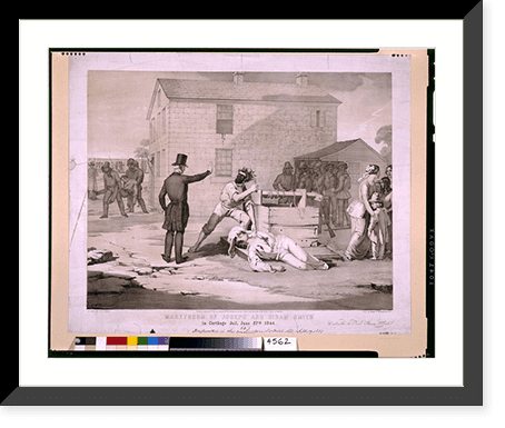 Historic Framed Print, Martyrdom of Joseph and Hiram Smith in Carthage ...