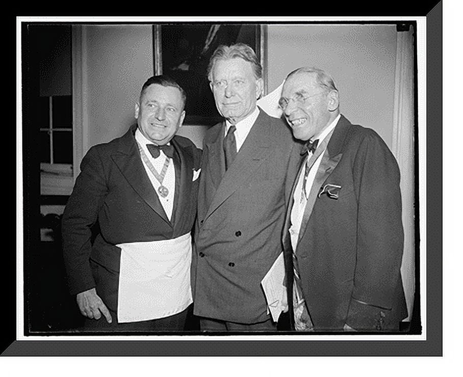 Historic Framed Print, Masons parade for sesquicentennial. Grand Master ...