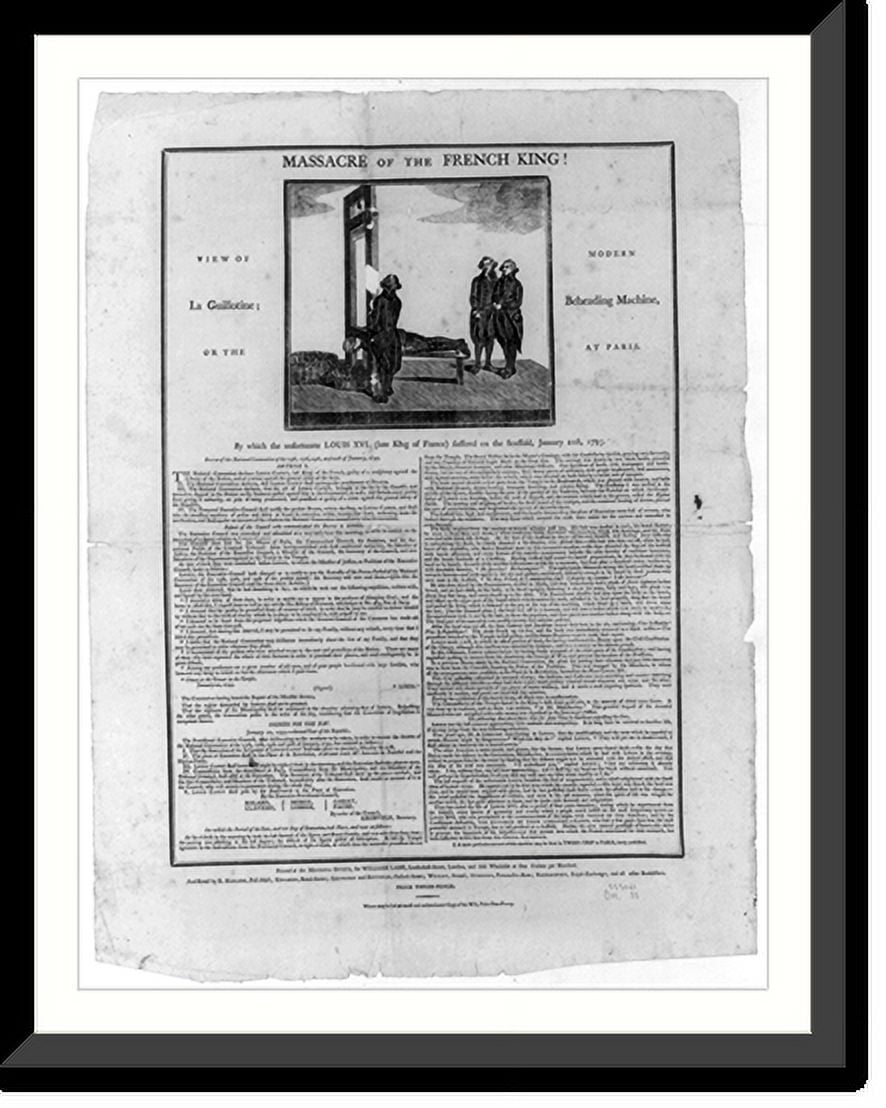 Historic Framed Print, Massacre of the French king! View of la ...