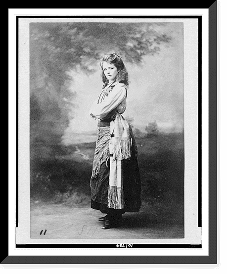 Historic Framed Print Maude Adams Actress Full Length Portrait Facing Left In Costume