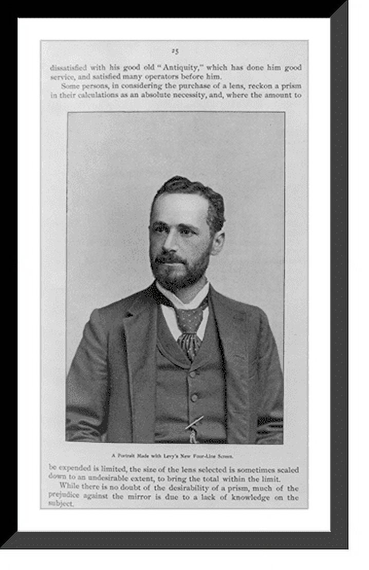 Historic Framed Print, [Max Levy, half length portrait, facing left ...