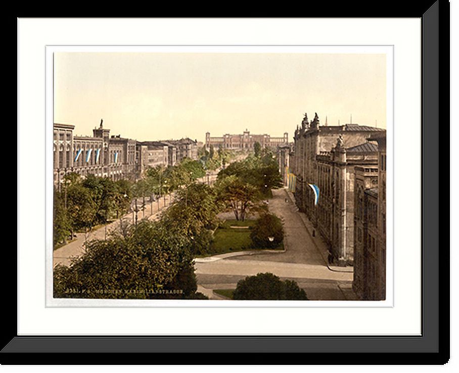 Historic Framed Print, Maximilian Street Munich Bavaria Germany, 17-7/8 ...
