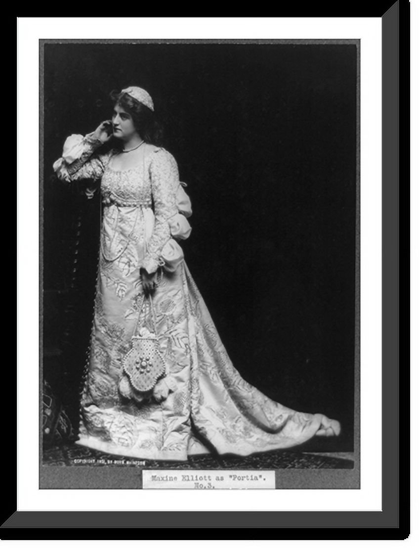 Historic Framed Print, [Maxine Elliott, full-length portrait, standing ...