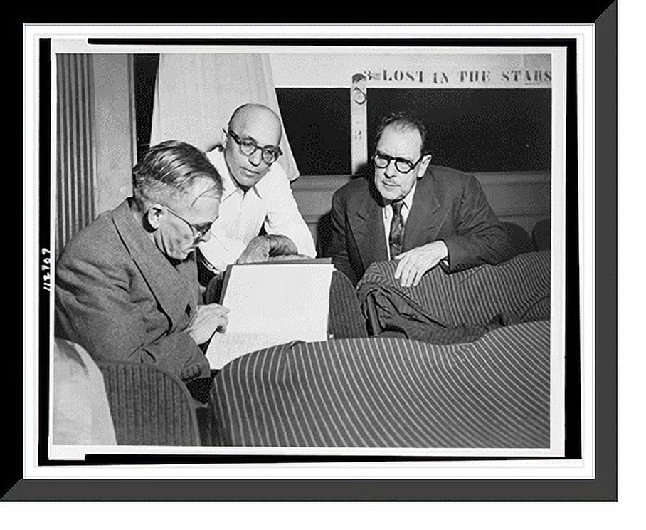 Historic Framed Print, [Maxwell Anderson, on right, deliberates over ...