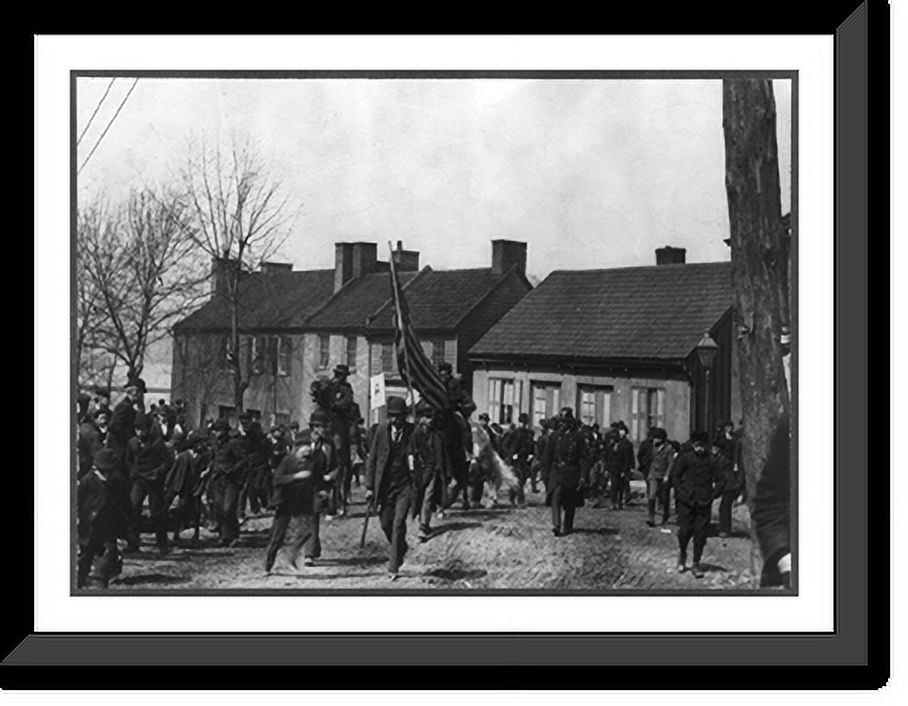 Historic Framed Print, [Members of Coxey's Army: men and boys, with ...