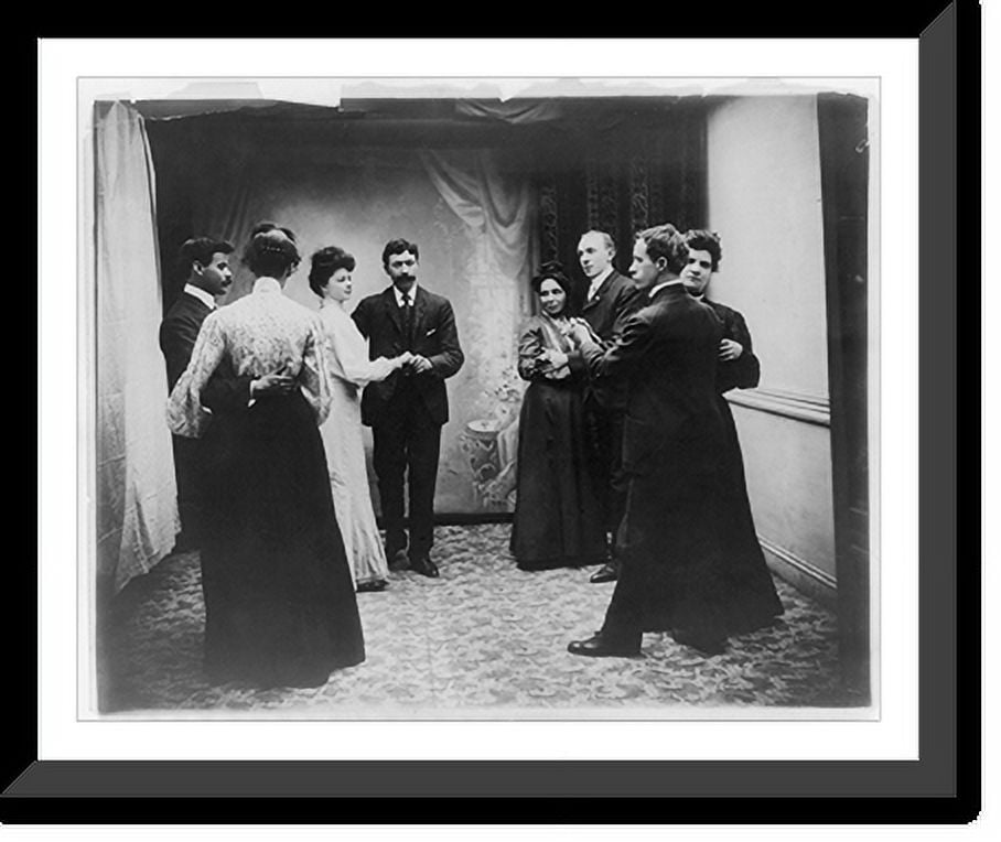 Historic Framed Print, [Members of the Monaghan Men's Irish Dancing ...