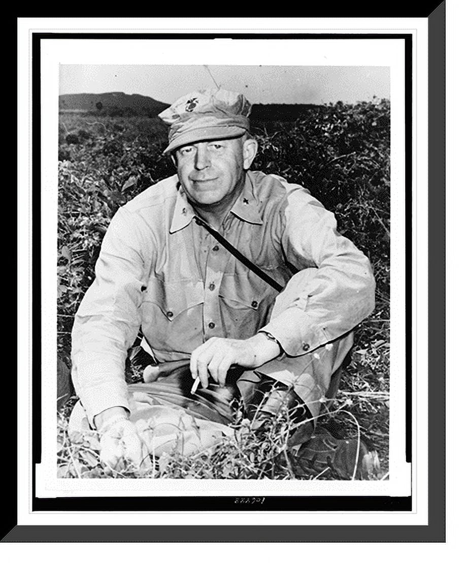 Historic Framed Print, [Merritt Edson, full-length portrait, seated on ...