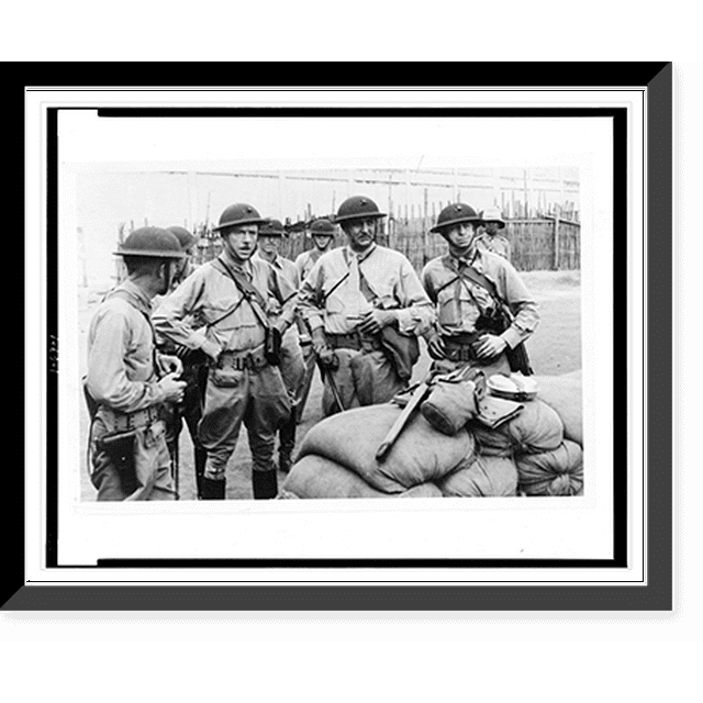 Historic Framed Print, [Merritt Edson with Col. Charles F.B. Price ...