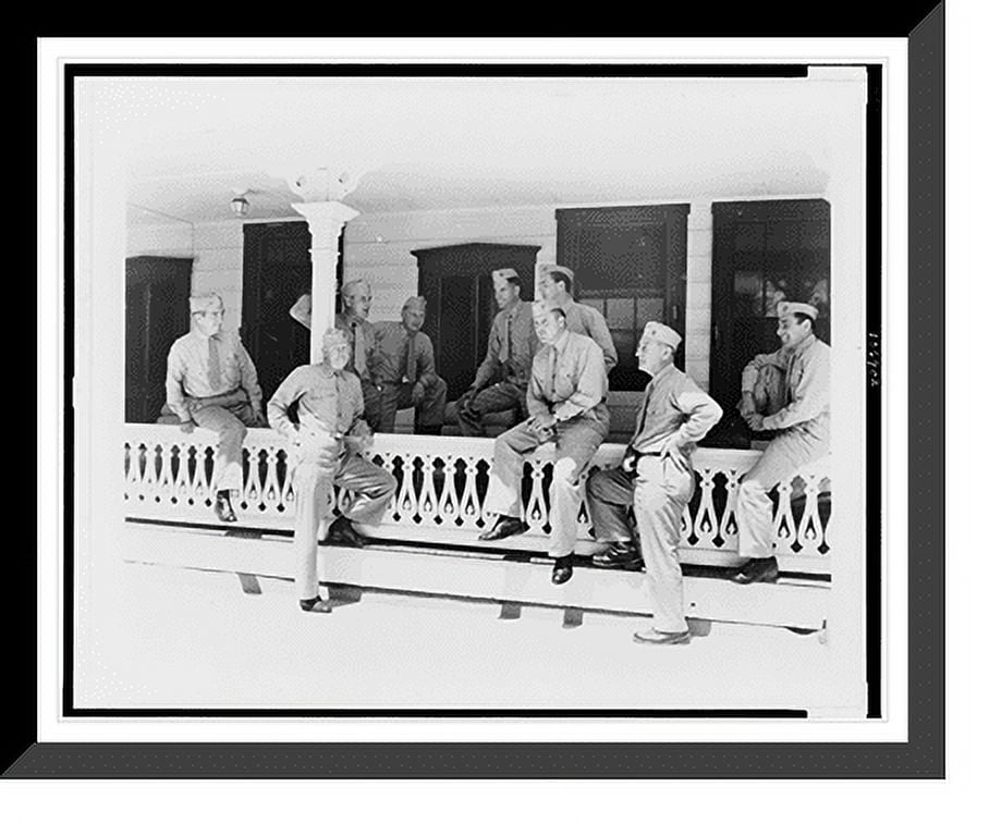 Historic Framed Print, [Merritt Edson with Maj. Gen. Julian Smith ...