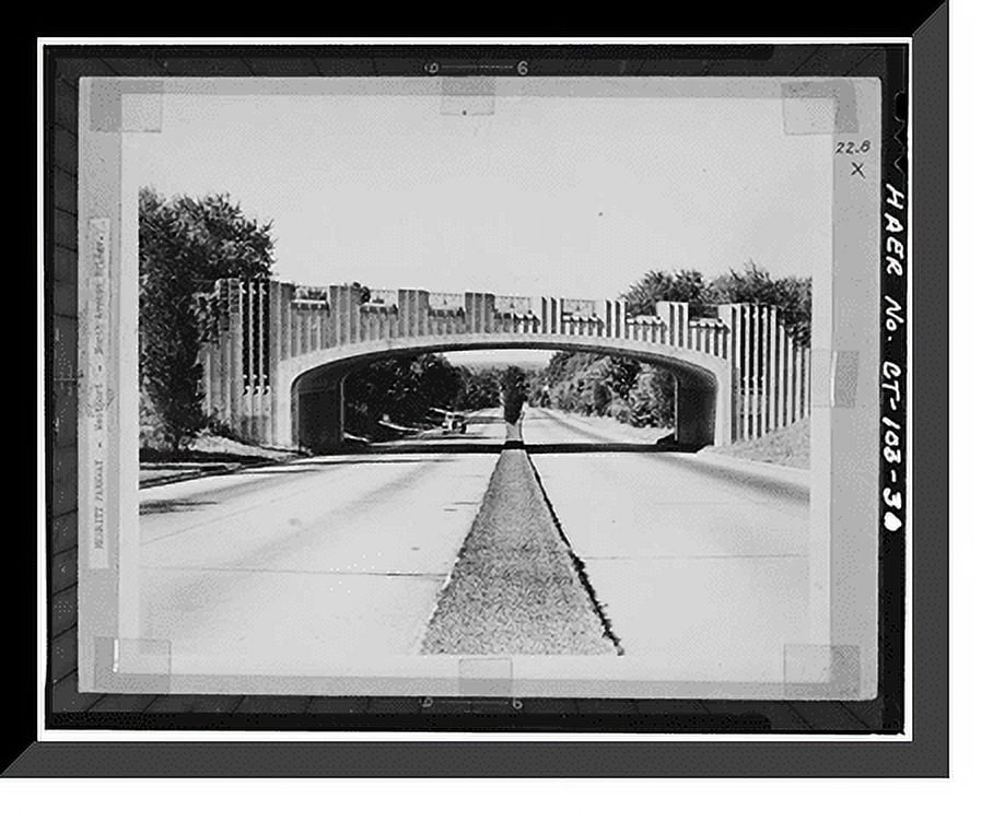 Historic Framed Print, Merritt Parkway, North Avenue Bridge, Spanning ...