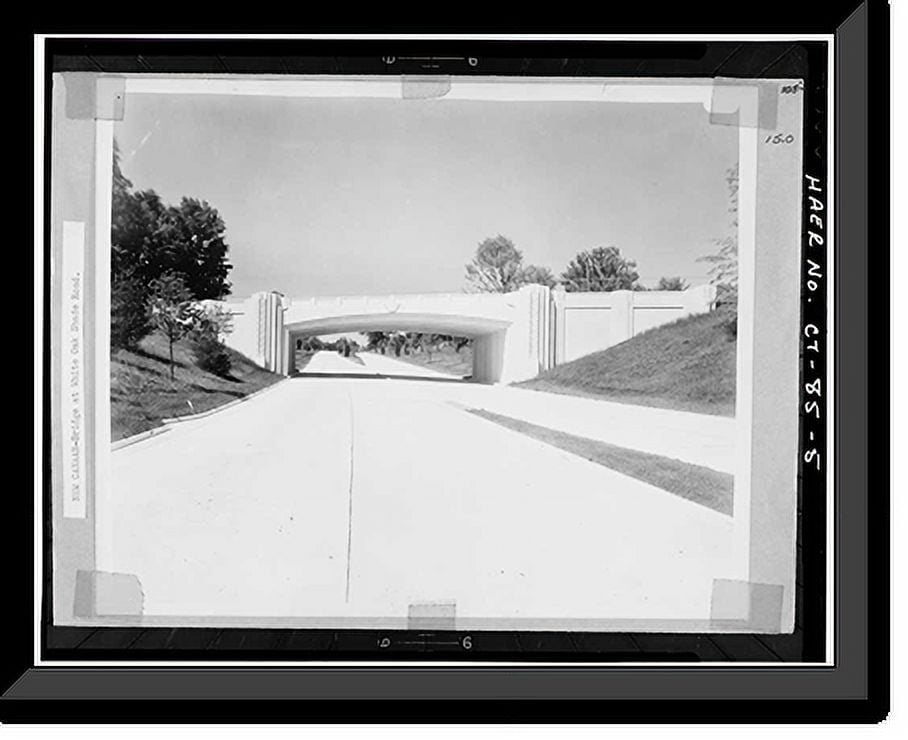 Historic Framed Print, Merritt Parkway, White Oak Shade Road Bridge ... Historic Framed Print, Merritt Parkway, White Oak Shade Road Bridge ...
